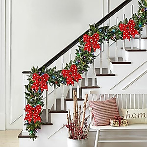 Anwyll Wired Edge Christmas Ribbon - 2-1/2 Inch x 22 Yard Red and White Polka Dot Wire Ribbon for Wreath, Tree, Gift Wrapping and Holiday Decoration