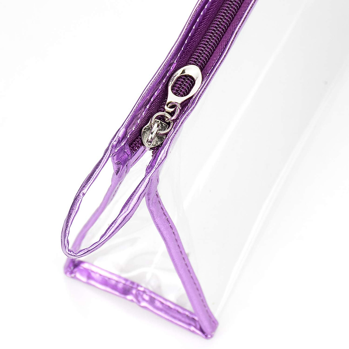 Hedume 10 Pcs Transparent Waterproof Cosmetic Bag, PVC Clear Makeup Organizing Bags With Zipper Perfect for Bathroom, Travel