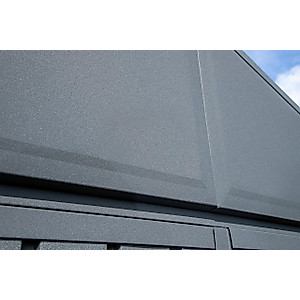 Arrow Shed Elite 14' x 12' Outdoor Lockable Gable Roof Steel Storage Shed Building, Anthracite