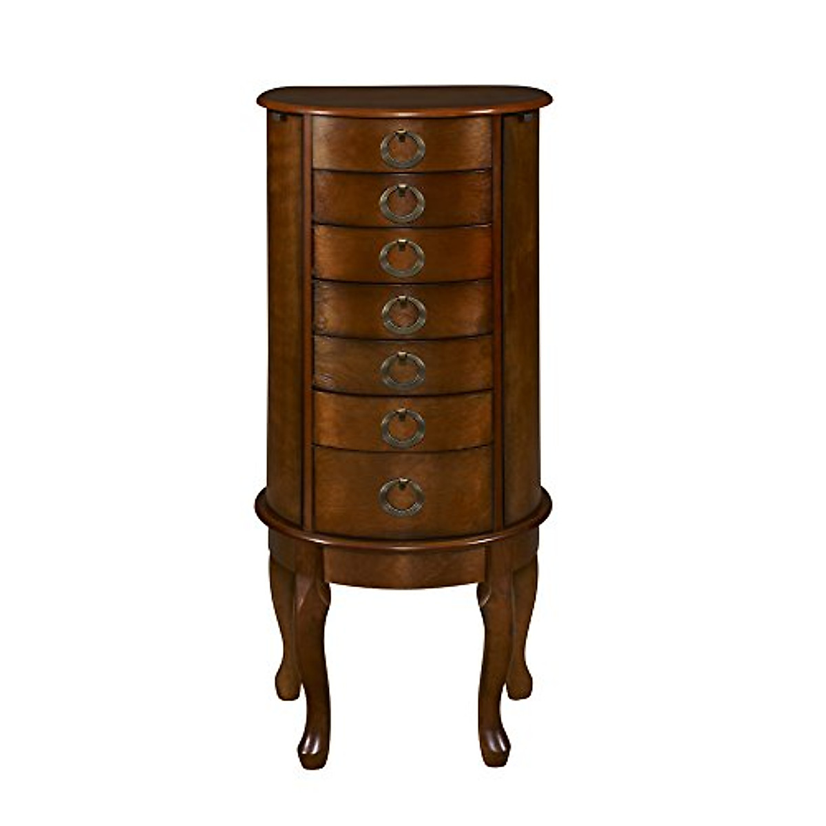 Powell Burnished Oak Jewelry Armoire