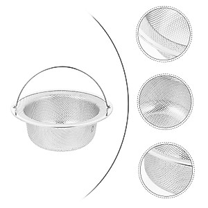 Uonlytech Filter Sink Catcher Drain Kitchen Sink Strainer with Handle Kitchen Hair Kitchen Sink Strainer Stopper Sink Food Catcher Bath Sink Kitchen Accessories Tub Protector Stainless Steel