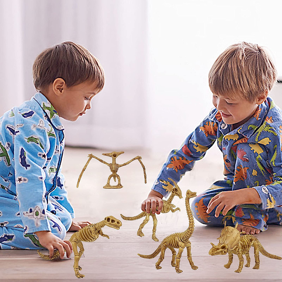 ZHFCGO 6 Inch Dinosaur Fossil Skeleton for 3 4 5 6 7 8 9 10+ Year Old, Dino Bones for Science Play Rewards, Dino Sand Dig Toys, Educational Gift, Party Favors for Kids (12 Packs)