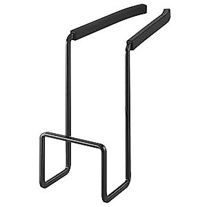 YAMAZAKI home 4389 Faucet-Hanging Sponge Holder-Kitchen Organizer Sink Rack Basket, One Size, Black