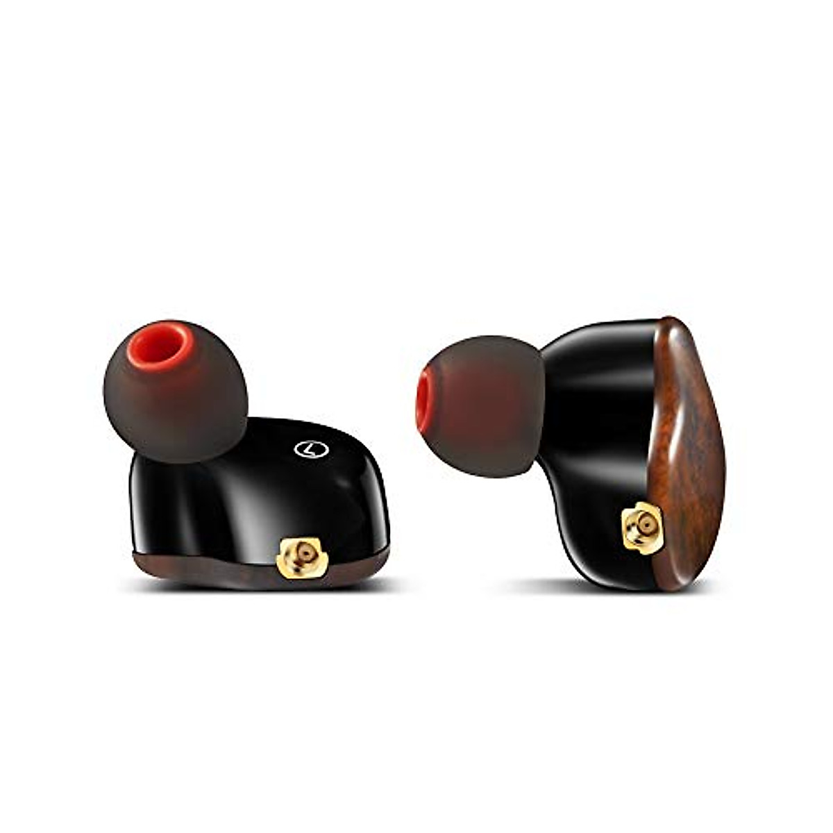 Famedy in-Ear Monitors in Ear Headphone Earbuds Wired Earphone Dual Drivers Headphone with MMCX Detachable Cables,Noise-Isolating Comfort Earbud for Musicians Sports Headphone Earphones (Wood Grain)