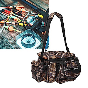 Alvinlite Large Capacity Fishing Messenger Storage Bag, Nylon Cloth Tool Bag Fishing Tackle Storage Bags Fishing Accessories