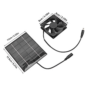 ZLXHDL Solar Powered Fan, solar fans for outside For Dog Chicken House Greenhouse Rv Roof Quietly Cools And Ventilates