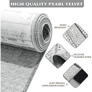 Shilucheng 8x10 Rug for Living Room Modern Machine Washable Large Non-Slip Area Rug Clearance,Bedroom Carpet Rug Low-Pile Kid & Pet Friendly (Grey)