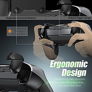 TERIOS Pro Gaming Controller Compatible with PS4 Pro, PS4 Slim, PC - Wireless Controller with Built-in Speaker and Stereo Headset Jack - Auto Fire Turbo Button