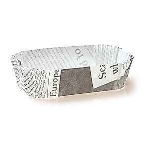 Restaurantware Panificio 4.5 Ounce Baking Cups, 200 Ridged Cupcake Liners - Oven-Ready, Freezable, Black And White Paper Muffin Cases, Disposable, Newsprint, For Wedding Parties, Baby Showers