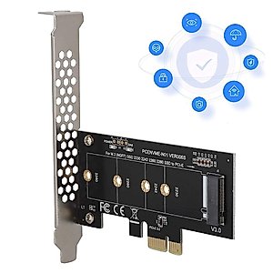 M.2 PCIe PCI E Adapter, M.2 to PCI E3.0 X1 Expansion Card,M2 SSD NGFF NVME (m Key) to PCIe 3.0 x 1 Adapter with Low Profile Bracket for Desktop PCI Express Slot