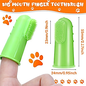 Nuogo 80 Packs Dog Toothbrush Soft Finger Brushes Pet Finger Toothbrush Easy Teeth Cleaning Dog Tooth Brush Oral Care Pet Dental Brush Pet Cleaning Finger Covers for Small Cats and Puppy