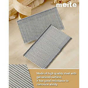 meite 14 Gauge Concrete T Nails for Pneumatic Concrete Nailer Gun - 1-1/2" Length Galvanized Concrete Finish Nails (400 PCS/BOX)