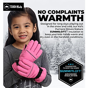 Tough Outdoors Kids Snow Gloves - Kids Winter Gloves - Kids Waterproof Insulated Gloves - Girls & Boys Winter Gloves - Kids Ski & Snowboarding Gloves - Children's Winter Gloves - Toddler Snow Gloves