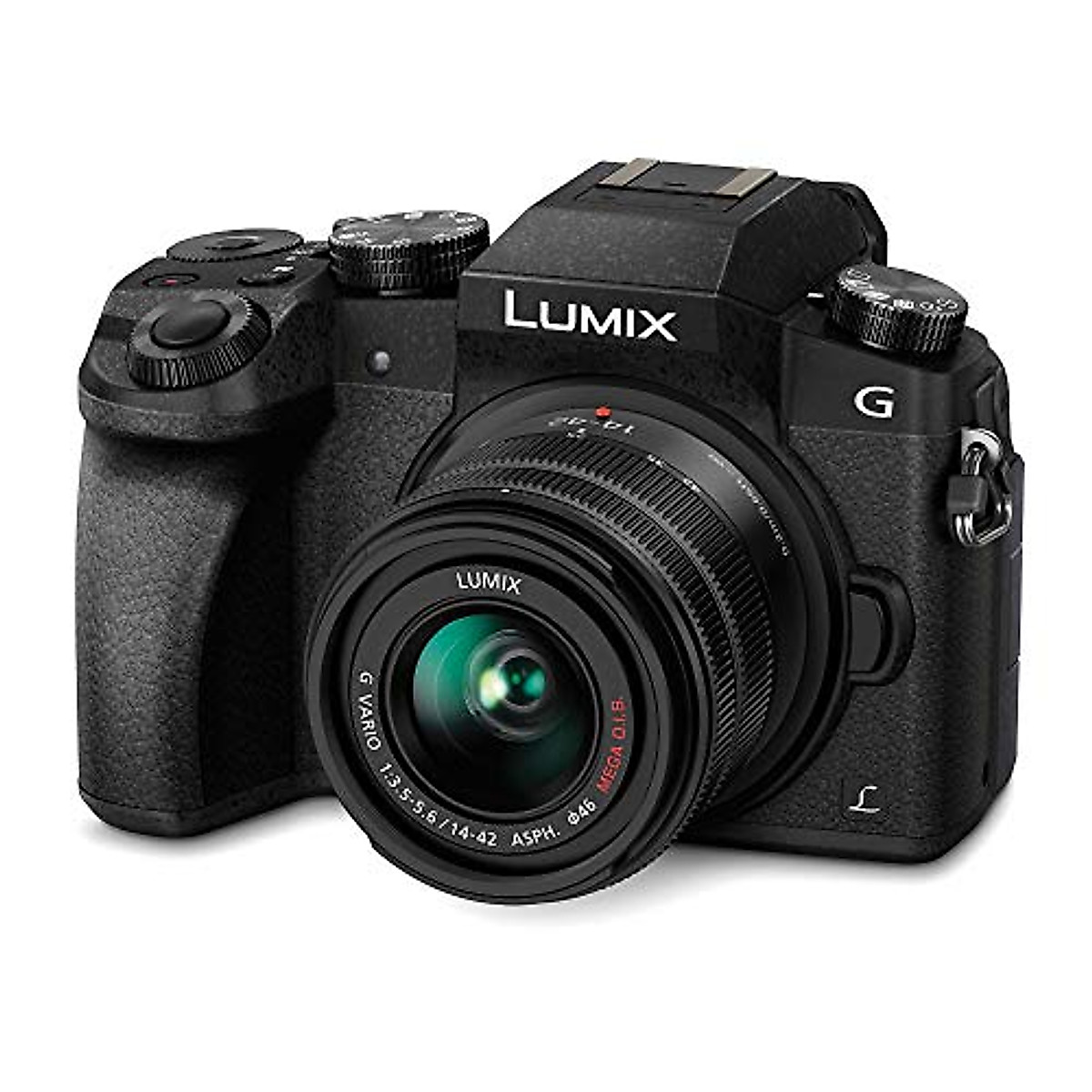 Panasonic LUMIX G7 Mirrorless Camera with 14-42mm f/3.5-5.6 Lens (Black) Bundle with Saramonic Vmic Mini Ultracompact Camera-Mountable Shotgun Microphone (2 Items)