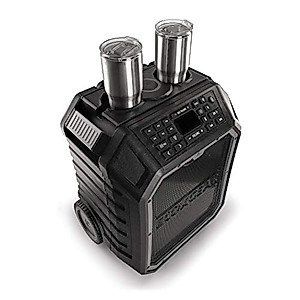 ECOXGEAR EcoBoulder MAX Rugged Waterproof Floating Portable Bluetooth Wireless 120-Watt Smart Speaker with Party Lights