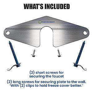 Hose Bib Buddy 2 Pack - Spigot Mounting Plate Hose Bib Repair Kit | Outdoor Faucet Repair Kit | Registered Original USA | SharkBite Hose Bib Mounting Plate | No Removal or Plumbing Required (2 Pack)