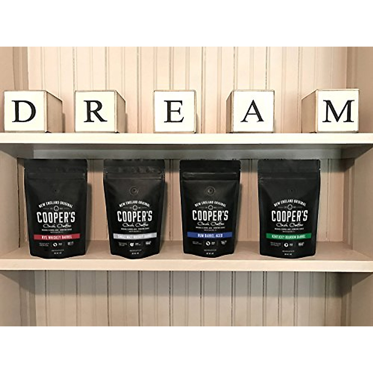 Bourbon Barrel Aged Coffee Whole Bean Set, Single Origin Sumatra Whiskey, Ethiopian Rye, Rwanda Rum Roasted Coffee Beans (Whole Bean)