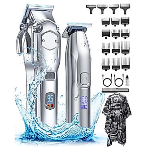 Romanda Clippers and Trimmers Set, Hair Clippers for Men Cordless,Mens Clippers and Grooming Set,Barber Clippers Set