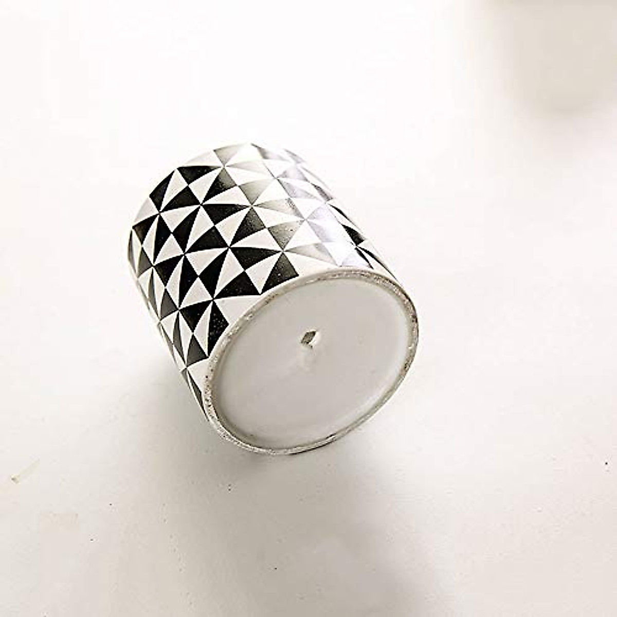 FURLOU Pottery Planter,Small Plant pots,Geometric Pattern Ceramic Succulent Small Ceramic Pot Ceramic Flower Green Plant Container Planter Classic Round Shape Planter Beautiful Scenery (Co Flower (Co