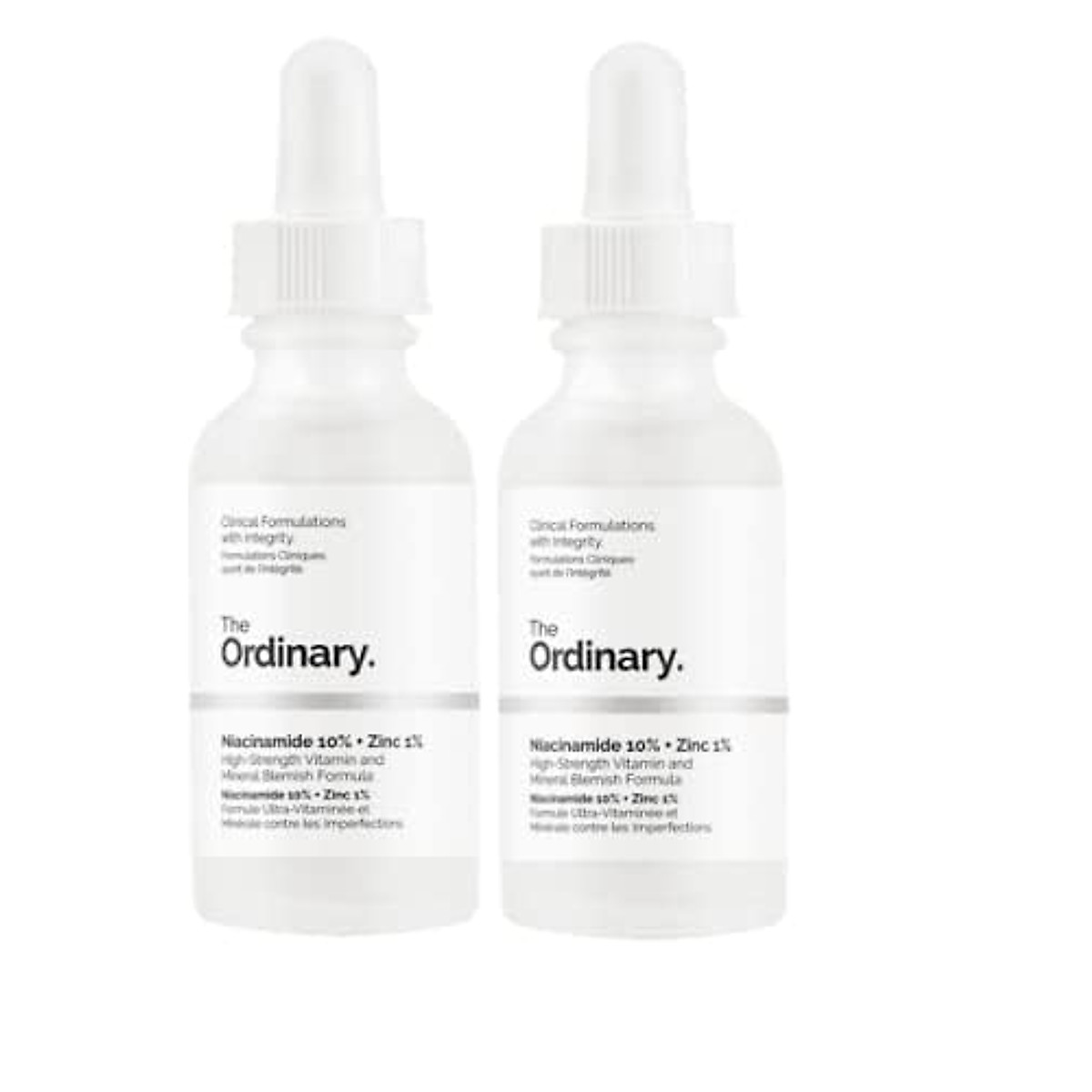 2 Packs of The Ordinary Niacinamide 10% + Zinc 1% 30ml