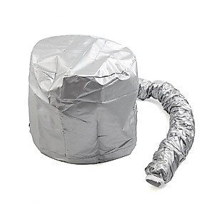 Qtqgoitem Silver Tone Polyester Portable Hair Drying Styling Soft Bonnet Hood Blow Dryer Connect Cap (model: c8b 7fe 9e8 580 171)