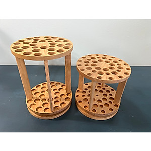 BlackLabMill Paintbrush Holder Set - Handmade Paint Brush Holder Rotating paint brush Organizer – Large Capacity Brush Organizer for Arts and Crafts