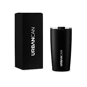 URBANCAN 20 oz Insulated Tumbler with Lid and Straw - Drink In Style with a Stainless Steel Tumbler Travel Mug - Premium Double Walled Thermos Flask - Street Lights