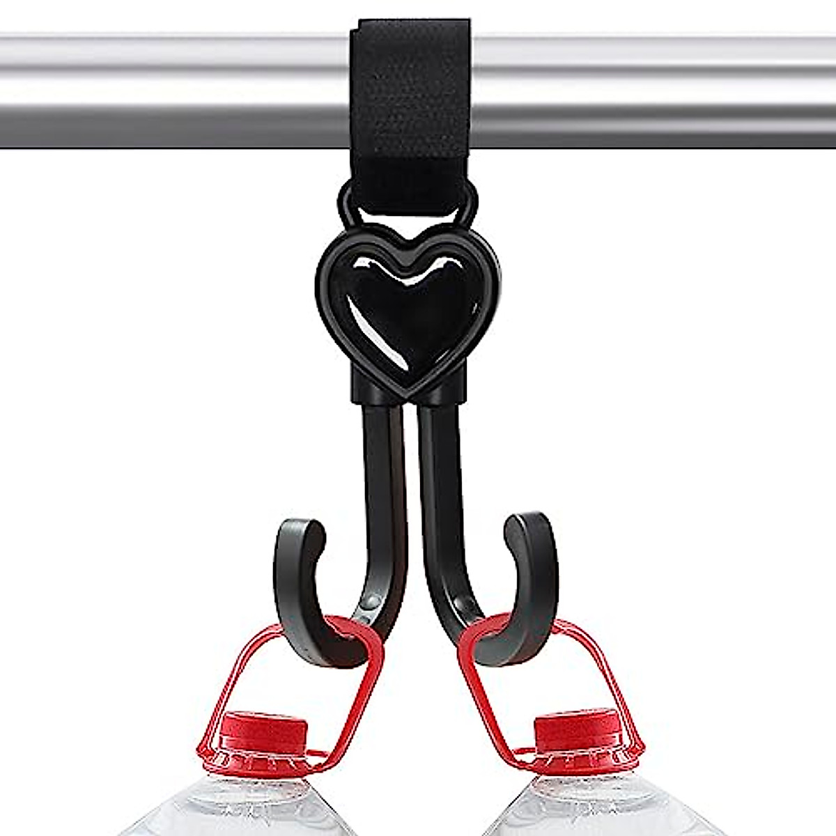 Stroller Snack Tray with Cup Holder Universal Stroller Food Tray Removable, Non-Slip Grip Clip for Stroller Bar Reusable Stroller Snacks Holder for Strollers with Round Armrests (A)