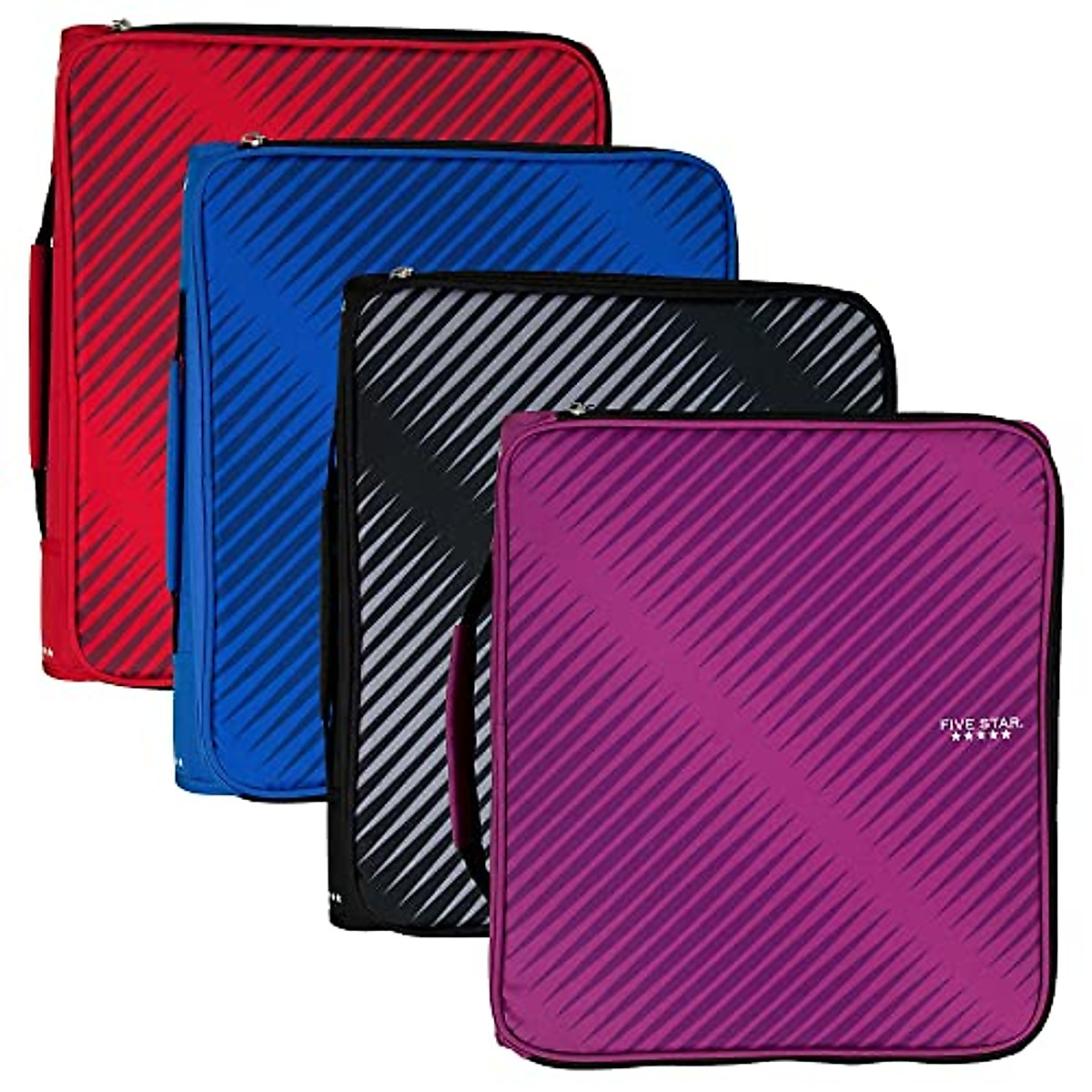Five Star® Multi-Access Zipper Binder, 8 1/2" x 11", 2" Rings, Assorted Cover Colors