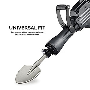 Neiko 02627 Clay Spade Chisel Bit for Demolition Hammers, Alloy Steel | 1-1/8" Hex Shank | 17.5-inch Length