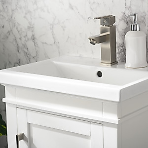 UrbanFurnishing.net Avery 20" Single Bathroom Vanity with Porcelain Top - White