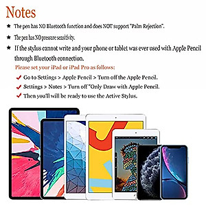 Stylus Pen for iPad, iPad Pencil Compatible for iOS, Android, iPad Air/Pro/Mini 2/3/4 and More, Rechargeable Pen for Tablet (White)