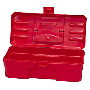 Akro-Mils 12-Inch ProBox Plastic Toolbox for Tools, Hobby or Craft Storage Toolbox, Model 09912, (12-Inch x 5-1/2-Inch x 4-Inch), Red