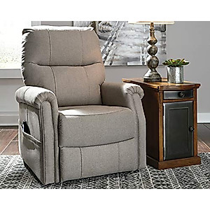 Signature Design by Ashley Markridge Modern Electric Power Lift Recliner for Elderly, Gray