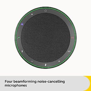 Jabra Speak2 75 Wireless Bluetooth Speakerphone – Portable Conference Speaker with 4 Noise-Cancelling Mics, 65mm Full-Range Speakers & Super-Wideband Audio - Certified Microsoft Teams Speaker – Black