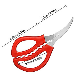 Calary 8Pcs Seafood Scissors Crab Scissors Seafood Shears Multifunctional Crab Leg Crackers and Tools
