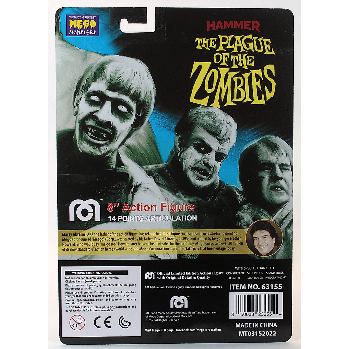 MEGO CORPORATION Hammer Zombie 8-Inch Action Figure