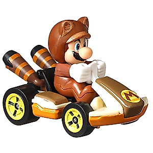Hot Wheels Nintendo Premium Mario Kart Tanooki Mario Diecast Standard Kart