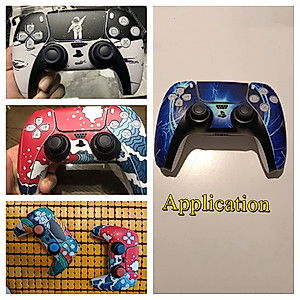 Skin for Ps5 Controller, 3pcs Whole Body Vinyl Decal Cover Sticker for PlayStation 5Controller (PS5 Controller #6)