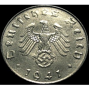 Authentic Germany Third Reich 10 Pfennig Coin World War II
