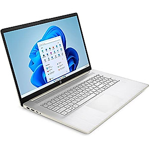 HP Laptop 17-cn0052ds 17.3" FHD(1920 x 1080) IPS, Intel Celeron N4120, Intel UHD Graphics 600, 4GB DDR4 RAM, 128GB SSD Storage, Windows 11 Home, Pale Gold (Renewed)