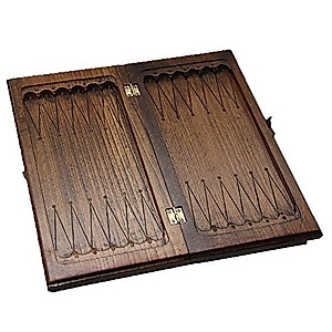 19.3 inhes Unique Wooden Backgammon Set Premium High Detail Wooden Carved Board Game