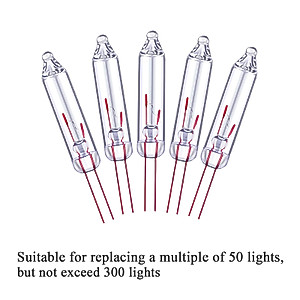 Ruisita 480 Pieces Clear Mini Christmas 2.5 Volt Replacement Light Bulbs for Christmas Trees Decorative Light
