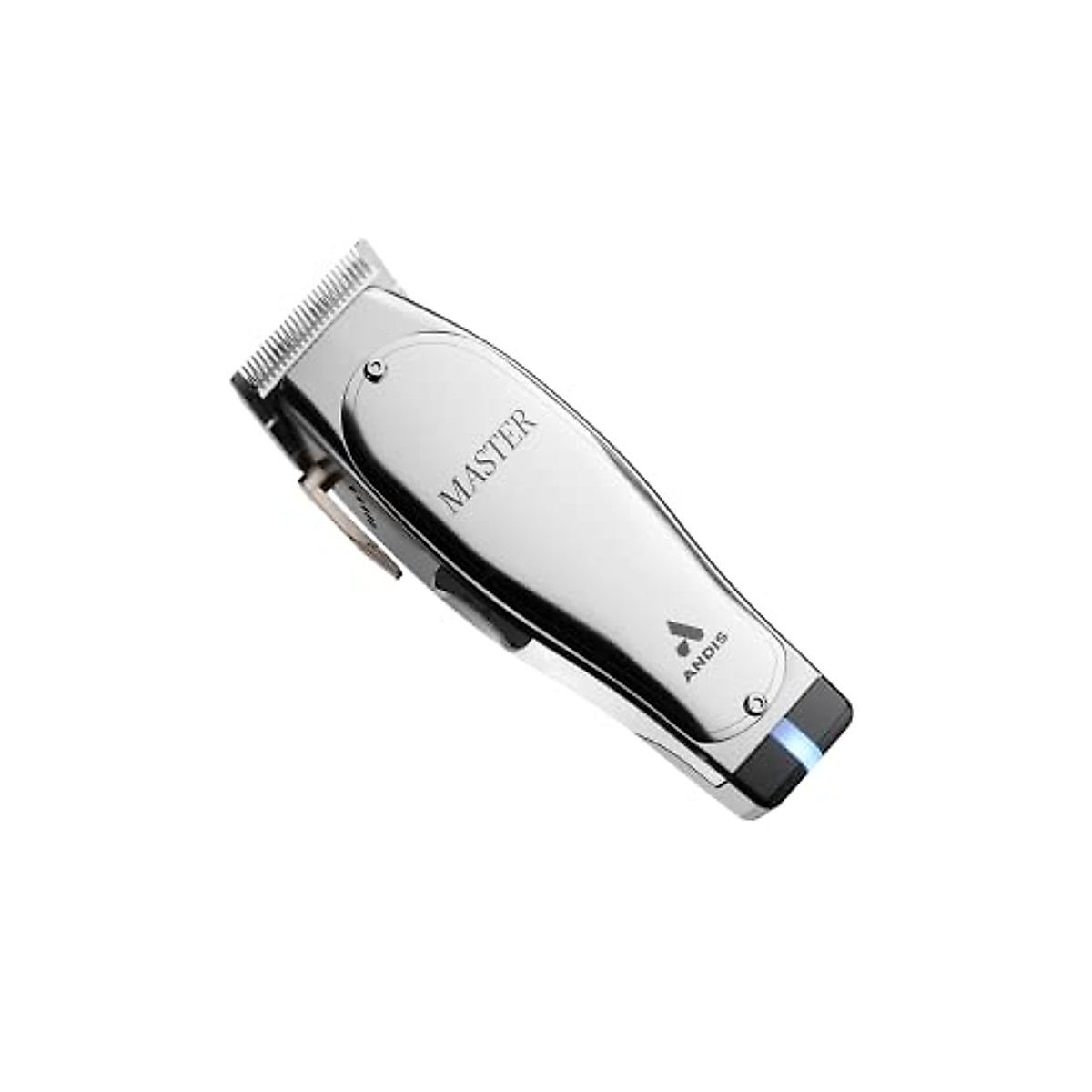 Andis 12660 Professional Master Corded/Cordless Hair Trimmer, Adjustable Carbon Steel Blade Hair Clipper for Close Cutting, Chrome