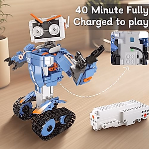 YESHIN Robot Building STEM Toys: 5 in 1 STEM Projects for Kids Ages 8-12, Remote & APP Control Educational Coding Kit, DIY Rechargeable Robot Gifts for Boys Girls (903 Pcs)