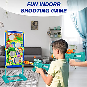 Bottleboom Shooting Game Toys for Boys Age 5 6 7 8 9 10+ Years Old,Foam Popper Guns for 2 Player,Electric Shooting Target & Air Blaster with 24 Foam Bullet Balls Birthday Gift for Kids Girls