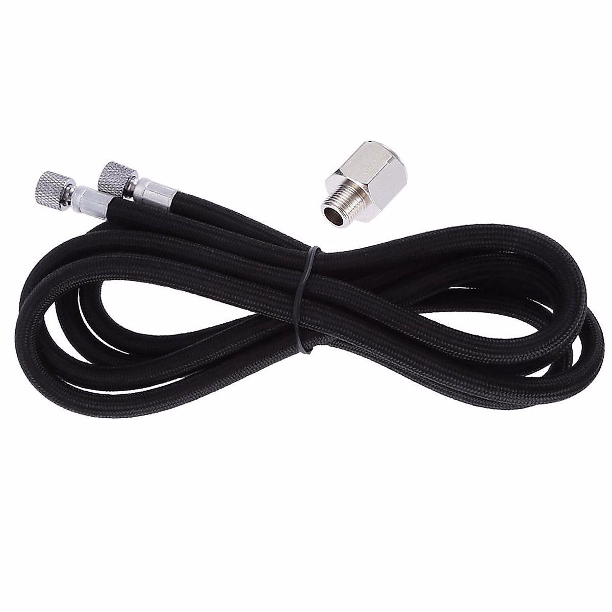 Shexton EVA Braided Airbrush Hose, 5.9ft, 1/8"-1/4" Adapters, BSP Fittings for Air Compressor Connection