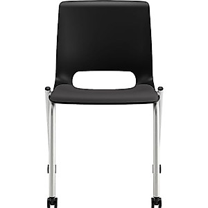 HON MG201CU10 Motivate Seating Upholstered 4-Leg Stacking Chair, Black/Onyx/Platinum, 2/Carton