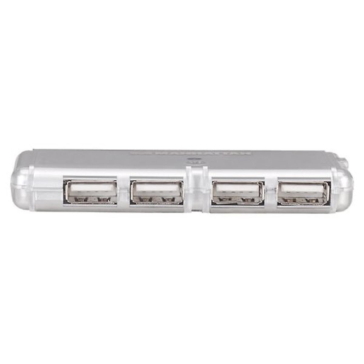 Manhattan 4-Port Hi-Speed USB Pocket Hub - Silver (160599)