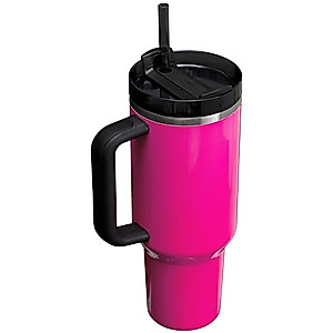 STANLEY Quencher H2.0 FlowState Stainless Steel Vacuum Insulated Tumbler with Lid and Straw for Water, Iced Tea or Coffee, Smoothie and More, Electric Pink, 40 OZ
